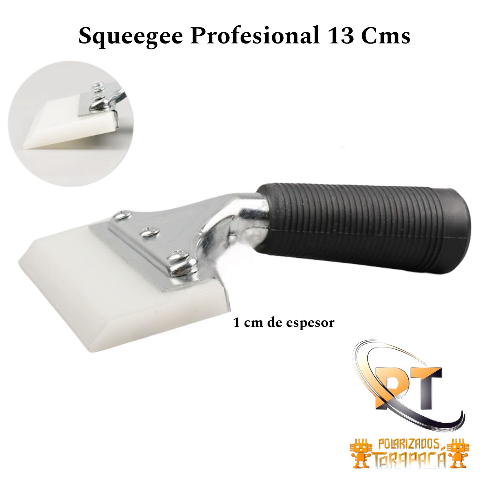Squeegee Profesional de 13 cm con Goma Blanca - Polarizados Tarapaca